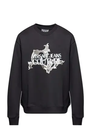 Versace Logo Printed Crewneck Sweatshirt