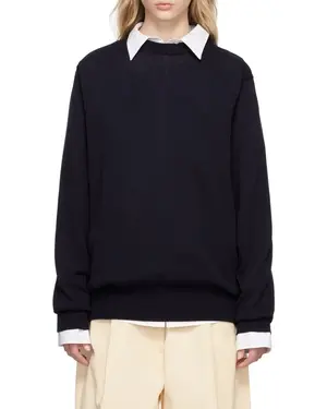 Studio Nicholson Fine-knit Cotton Jumper - Black