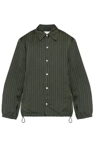 Dries Van Noten Striped Buttoned Jacket - Black