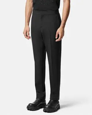 Versace Logo-appliqué Tapered-leg Chino Trousers