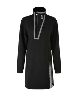 EA7 Long Sleeve Dress With Slit