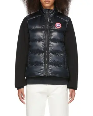 Canada Goose Logo Patch Zip-up Padded Gilet - Black