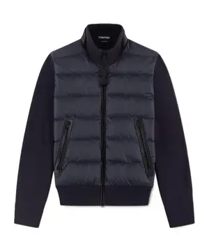 TOM FORD Panelled Down Jacket - Black