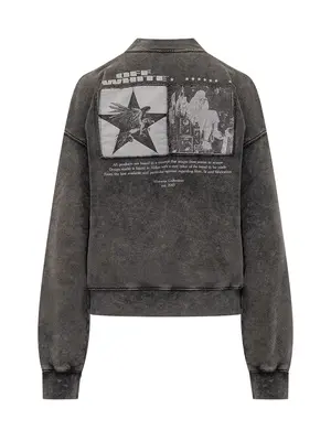Off-White Logo Printed Long-sleeved Sweatshirt