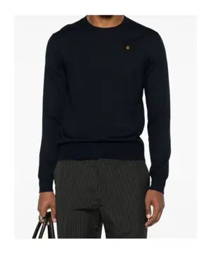 Alexander McQueen Crew Neck Sweater With Embroidered Graphic - Black