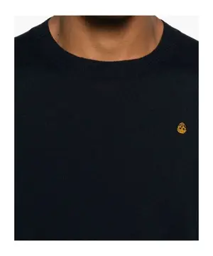 Alexander McQueen Crew Neck Sweater With Embroidered Graphic - Black