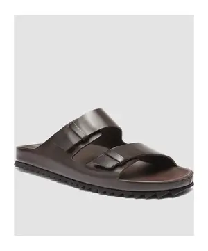 Officine Creative Round-headed Sandals With Double Loop Belt