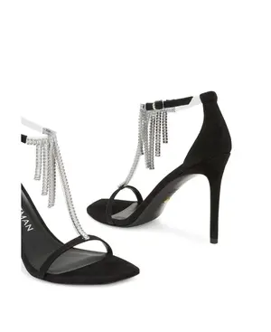 STUART WEITZMAN Logo High-heeled Sandals With Tassel Detail
