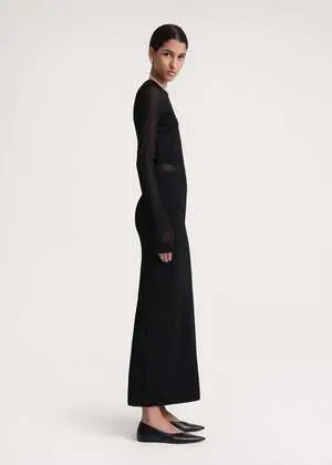 TOTEME Semi-sheer Fine-knit Maxi Dress