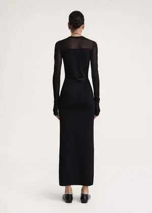 TOTEME Semi-sheer Fine-knit Maxi Dress