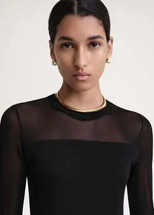 TOTEME Semi-sheer Fine-knit Maxi Dress
