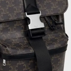 Celine Triomphe Canvas And Calfskin Backpack