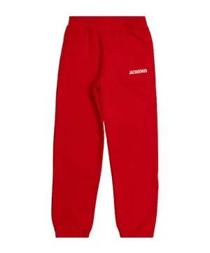 Jacquemus Elastic Waist Casual Pants With Logo Print