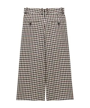 Saint Laurent Checked Mid-rise Culottes
