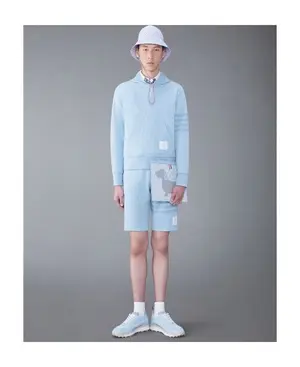 Thom Browne 4-bar Drawstring Track Shorts - Light Blue