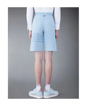 Thom Browne 4-bar Drawstring Track Shorts - Light Blue