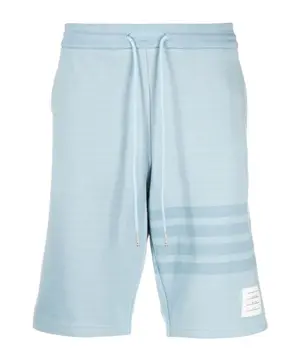 Thom Browne 4-bar Drawstring Track Shorts - Light Blue