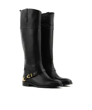 GOLDEN GOOSE Charlie Buckled Knee-high Boots - Black