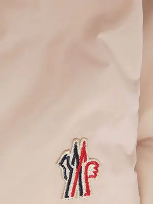 Moncler Logo Scarf - Nude