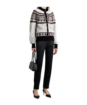Khaite Long-sleeved Knitted Shirt With Patterned Design - White