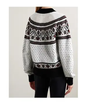 Khaite Long-sleeved Knitted Shirt With Patterned Design - White