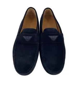 Emporio Armani Suede Loafers With Eagle Detail