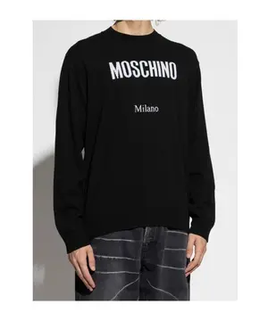 Moschino Printed Crewneck Jumper - Black