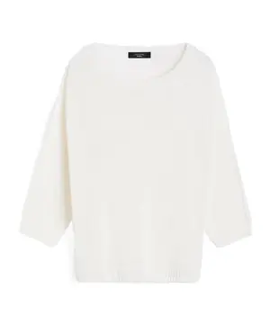 Max Mara Oversized Linen Jumper - White