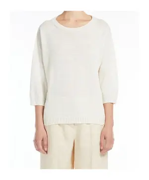 Max Mara Oversized Linen Jumper - White