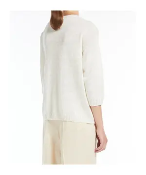 Max Mara Oversized Linen Jumper - White