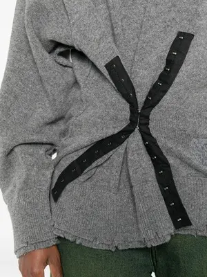 FEDERICO CINA Distressed Knit Sweater With Appliqué Detailing