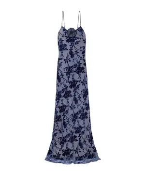RODARTE Appliquéd Floral Devoré-velvet Gown