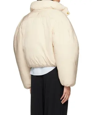 Jacquemus Funnel Neck Padded Jacket - White