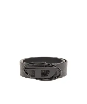 DIESEL® B-1dr Logo Buckle Belt - Black