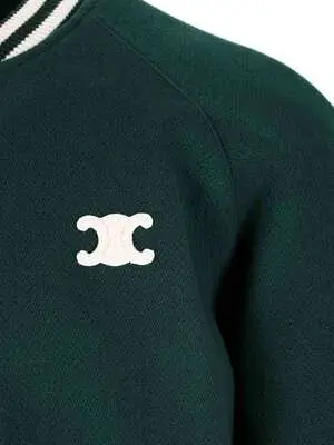Celine Triomphe Teddy Jacket In Textured Wool