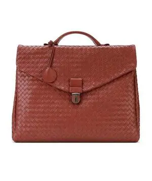 Bottega Veneta Woven Briefcase - Red