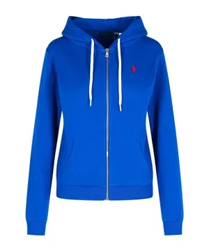 Polo Ralph Lauren Zip-up Hoodie With Drawstring Hood - Blue