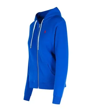 Polo Ralph Lauren Zip-up Hoodie With Drawstring Hood - Blue