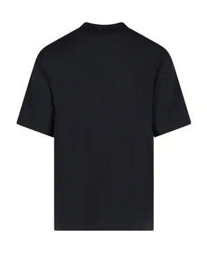 Prada Logo Plaque Crewneck T-shirt - Black