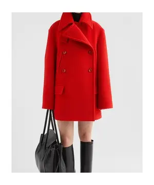 JIL SANDER Wool Chevron Coat