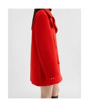 JIL SANDER Wool Chevron Coat