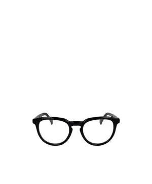 Moncler Round Frame Eyeglasses - Black