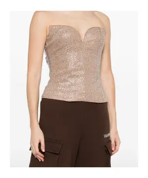 Giuseppe Di Morabito Embellished Strapless Top - Nude