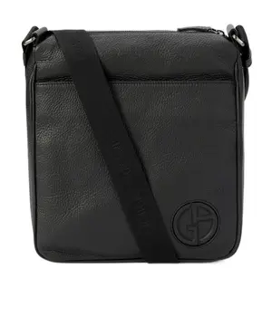 Giorgio Armani Logo Shoulder Bag - Black