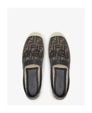 Fendi Logo Embroidered Slip-on Espadrilles