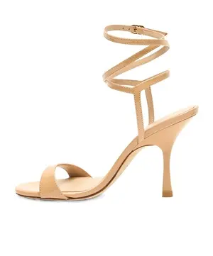 STUART WEITZMAN Nudist Wrap 100 High Heel Sandals - Adobe