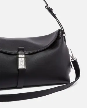 Pinko Logo Detailed Shoulder Bag - Black