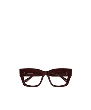 Balenciaga Rectangle Frame Eyeglasses - Brown