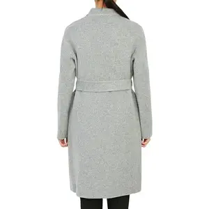 Theory Belted Wool Coat - Gray