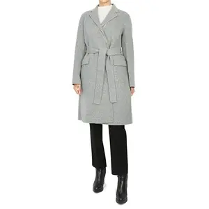 Theory Belted Wool Coat - Gray